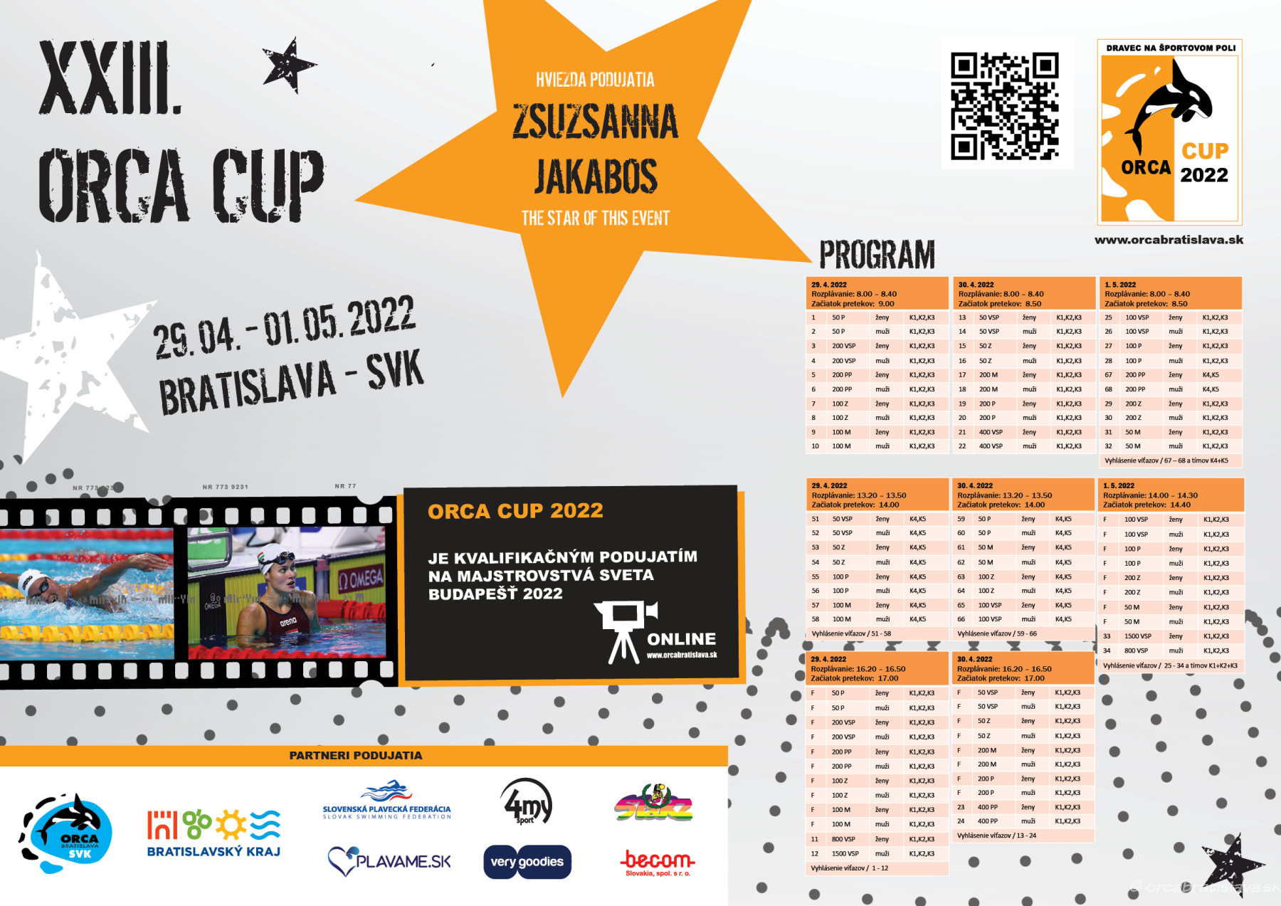 Štartová listina / START LIST | Orca